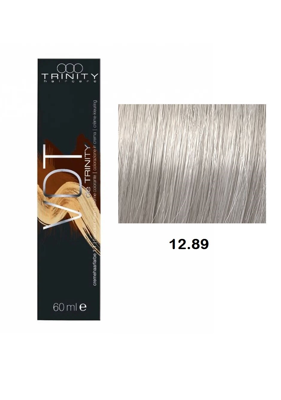 Trinity VDT Стойкая краска для волос 60 мл - VDT 12.89 ultrablond perl cendré Ультра светлый блонд перламутровый сандрэ