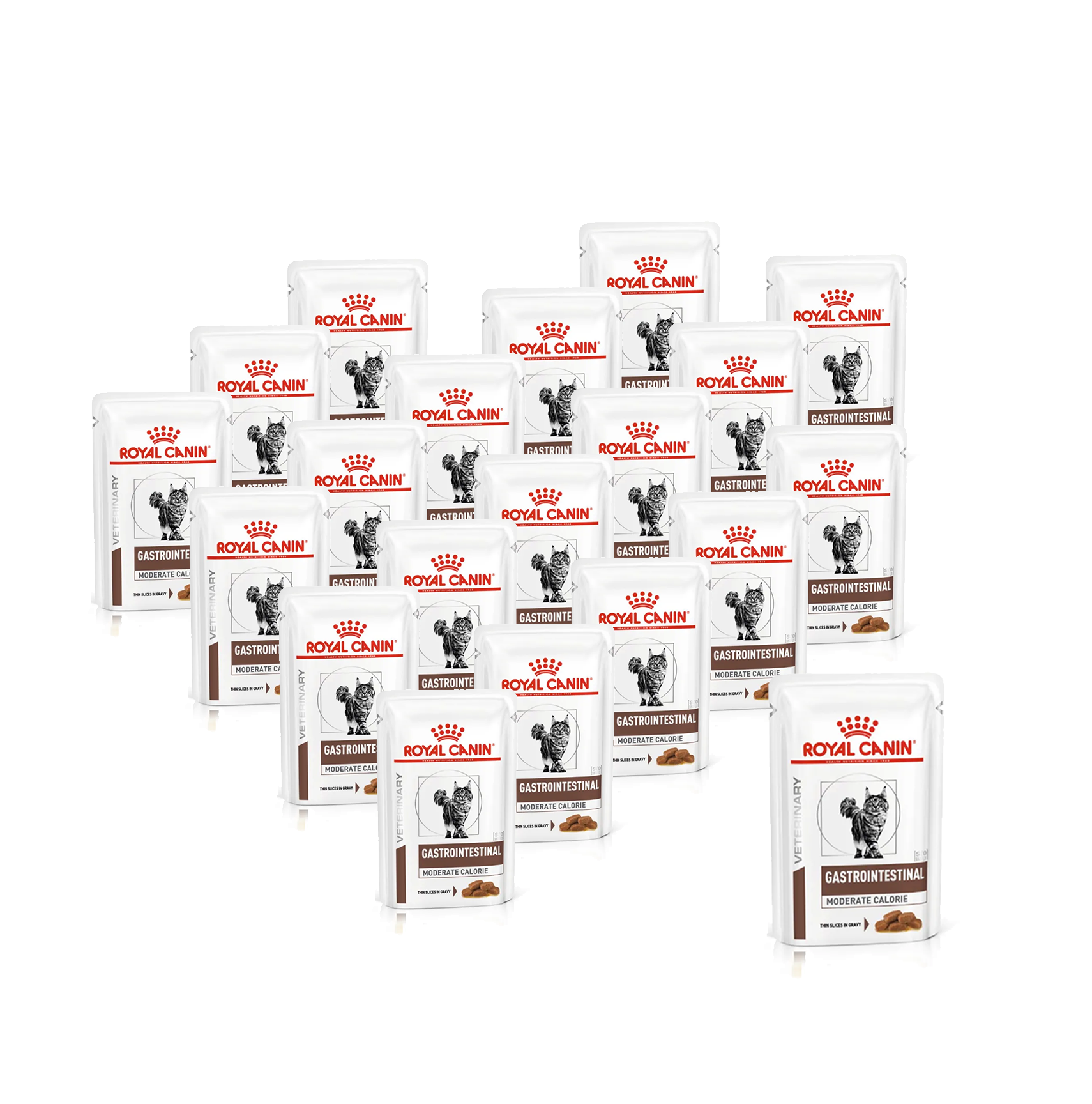 Royal Canin Gastrointestinal Moderate Calorie корм влажный для кошек, склонных к набору веса, при расстройствах пищеварения, в соусе 85 г x 20 шт.