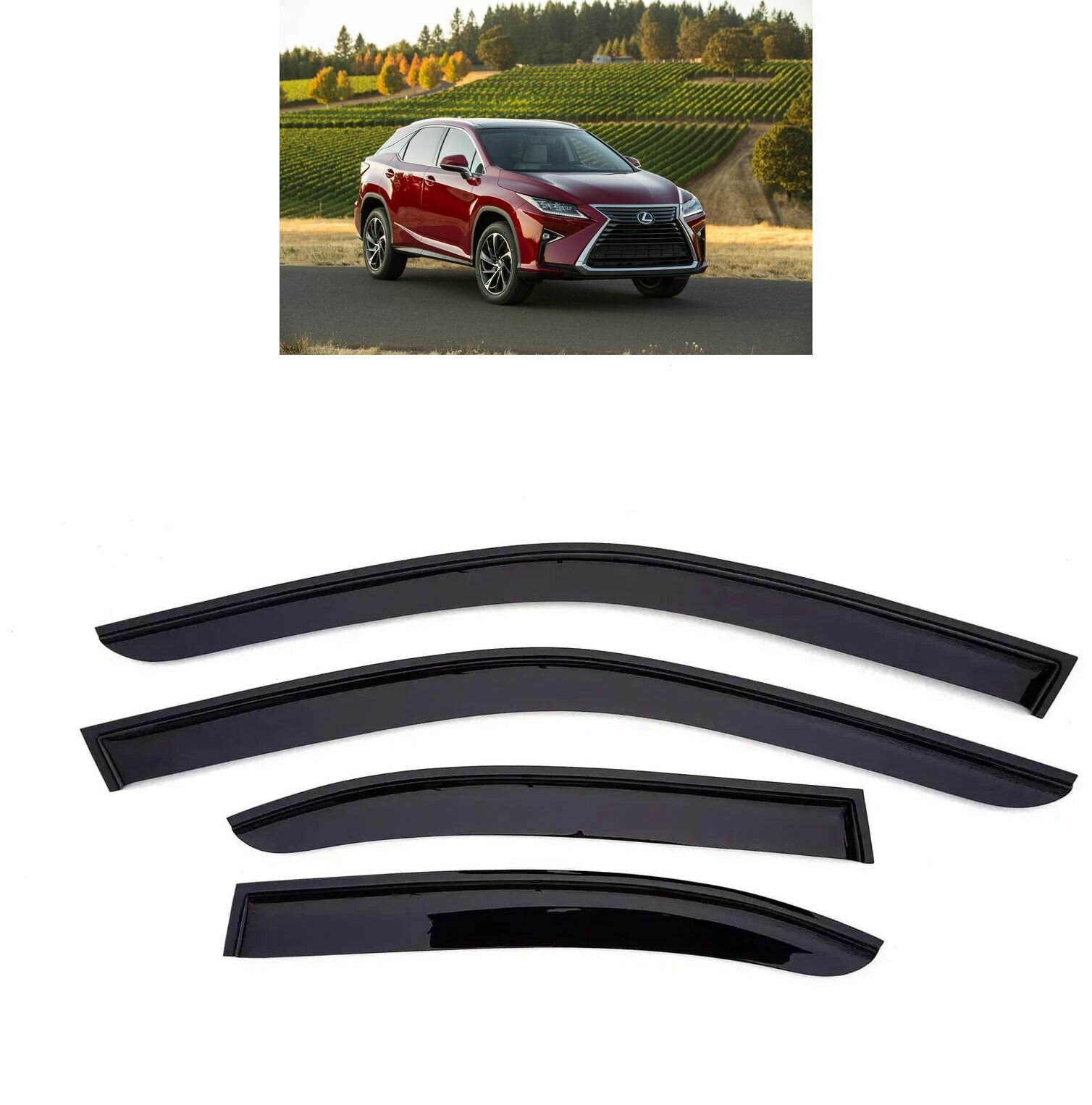 Дефлекторы боковых окон LEXUS Лексус RX 350 (2015-2019)