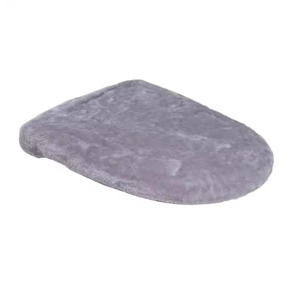 Серый бархатный чехол для унитаза Light Grey