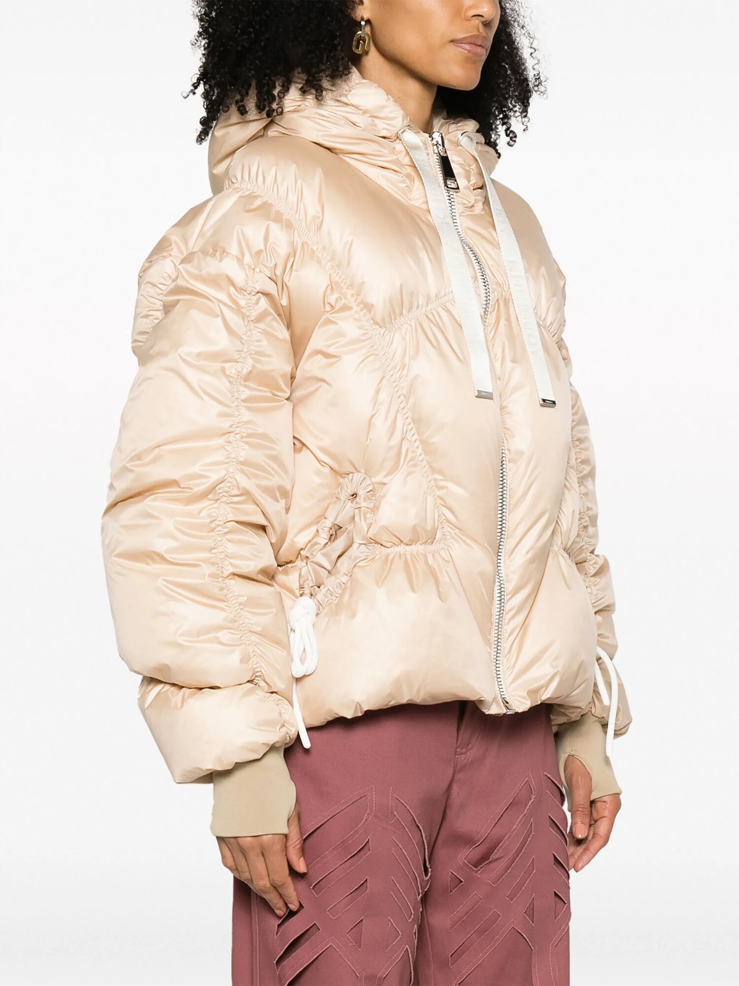Куртка KHRISJOY Zip-up hooded puffer jacket, размер 40, разноцветный — фото 1