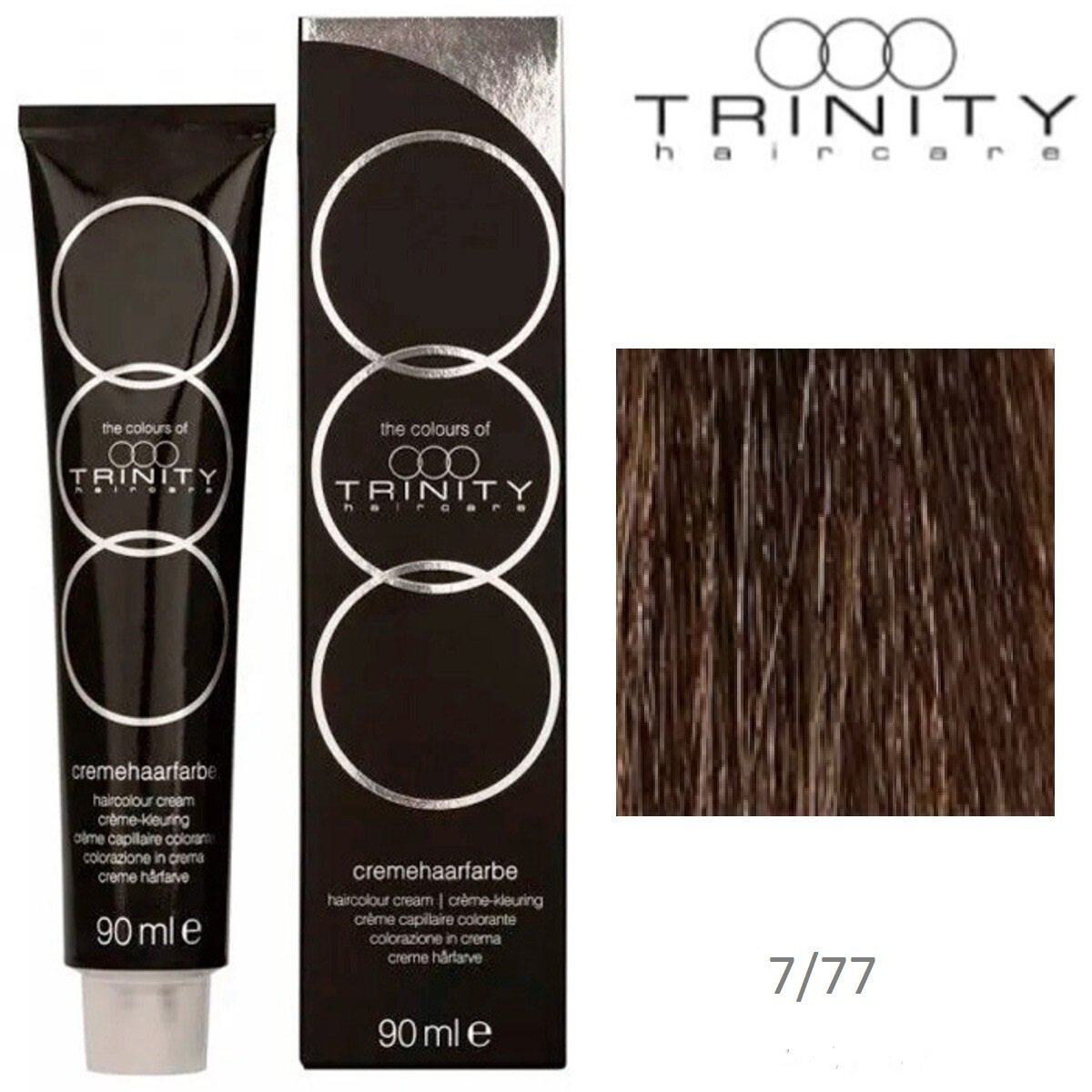 Trinity The Color of Trinity Стойкая крем краска 7/77 интенсивный карамельный 90 мл