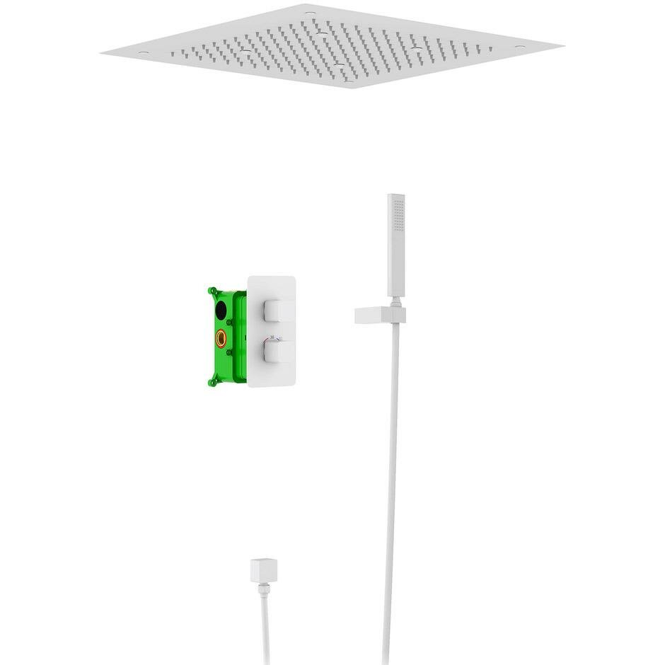 Душевая система Timo Petruma SX-5029/16SM с термостатом Белая матовая