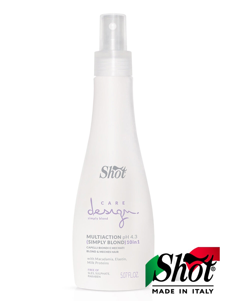 Эликсир CARE DESIGN для блондированных волос SHOT 10 в 1 simply blond 150 мл