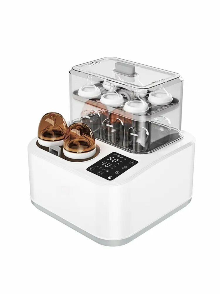 Стерилизатор-подогреватель -сушка-пароварка 8-в-1 Ramili Baby BSS300, сушка для бутылочек сосок, пустышек, молокоотсоса для новорожденных