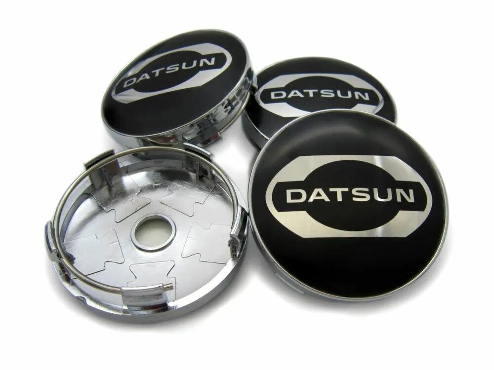 Колпачки заглушки на литые диски Datsun 60/56 мм, комплект 4 шт.