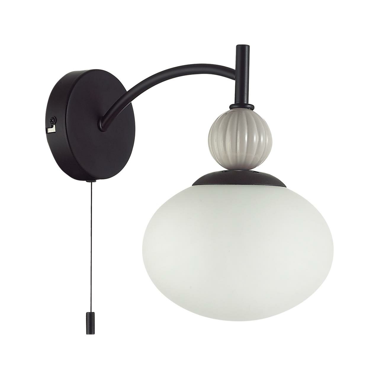 LUMION 8273/1W NEOCLASSI LN26 041 черный/серый/белый, металл/керамика/стекло Бра Е14 1*40W 220V GLORIYA