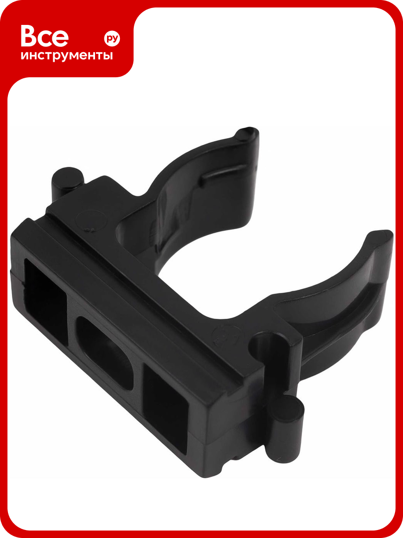 Крепёж-клипса для труб Gigant полипропилен D20 черная 100шт, крепления