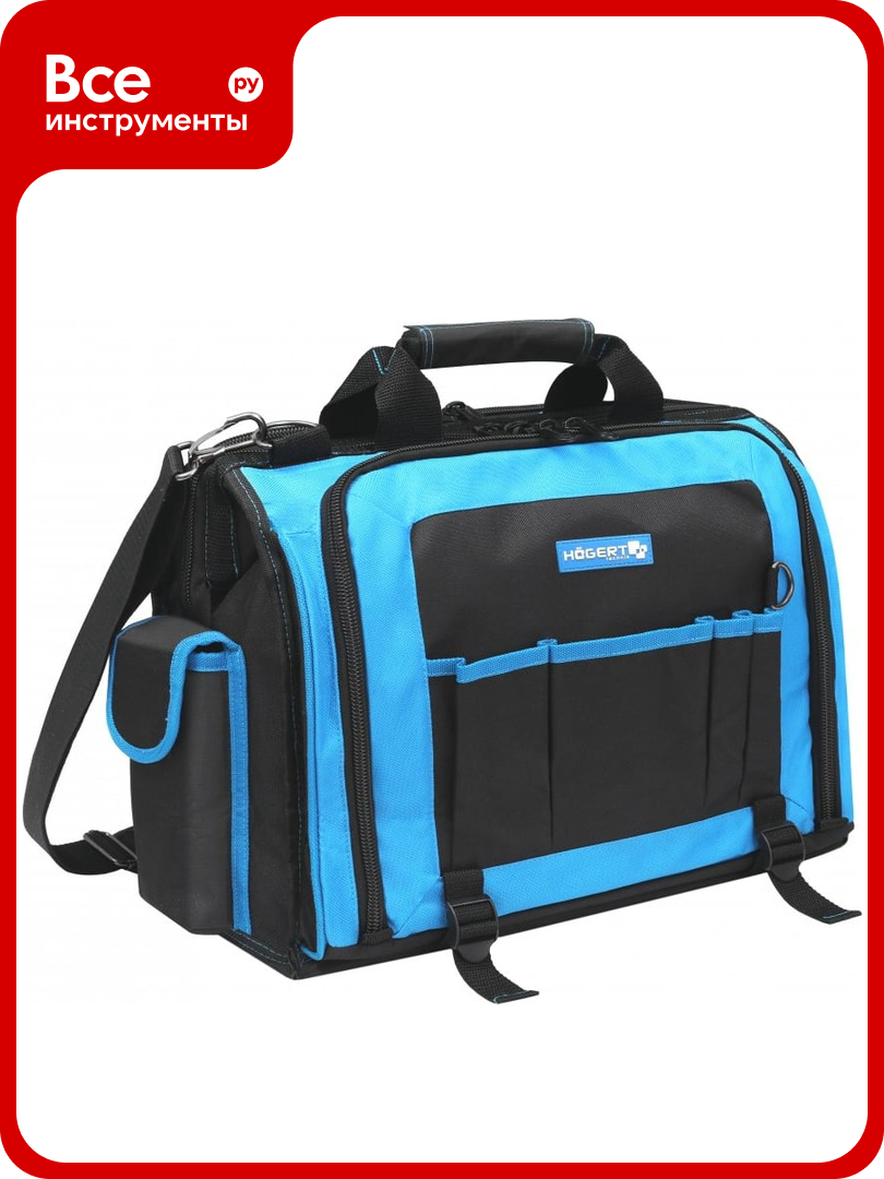 Сумка электрика HOEGERT TECHNIK heavy duty 23 кармана HT7G200 прочной конструкции