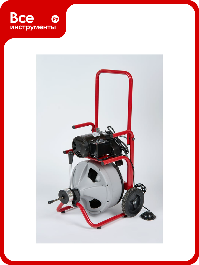 Прочистная машина PipeSnake до 100мм, с набором, AG100X, принадлежностей AG100X, пластиковый, прочистки в доме