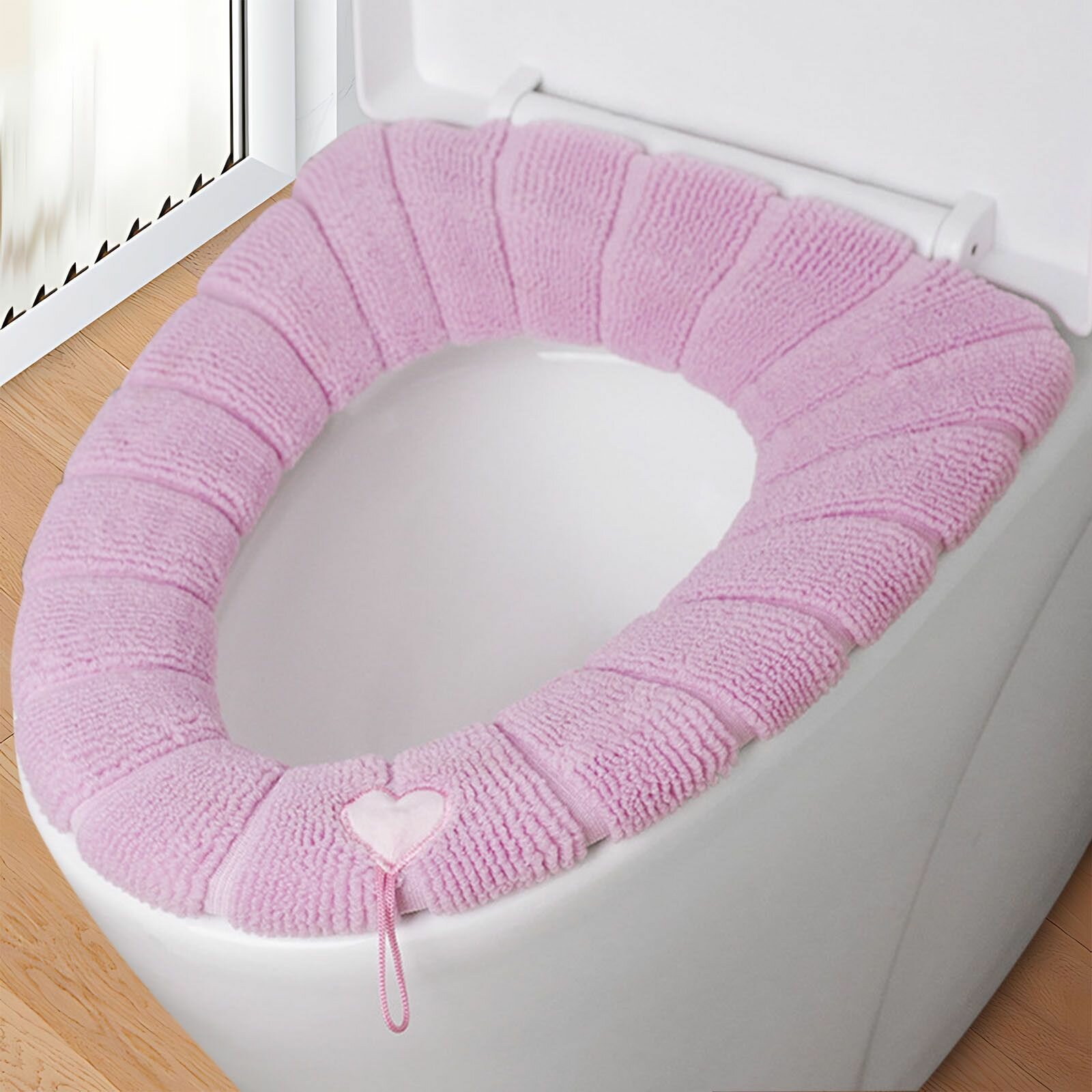 Мягкое утолщенное сиденье для унитаза с удобной ручкой, сохраняющее тепло, гипоаллергенное, подходит для круглых и прямоугольных моделей, легко моется и долговечно