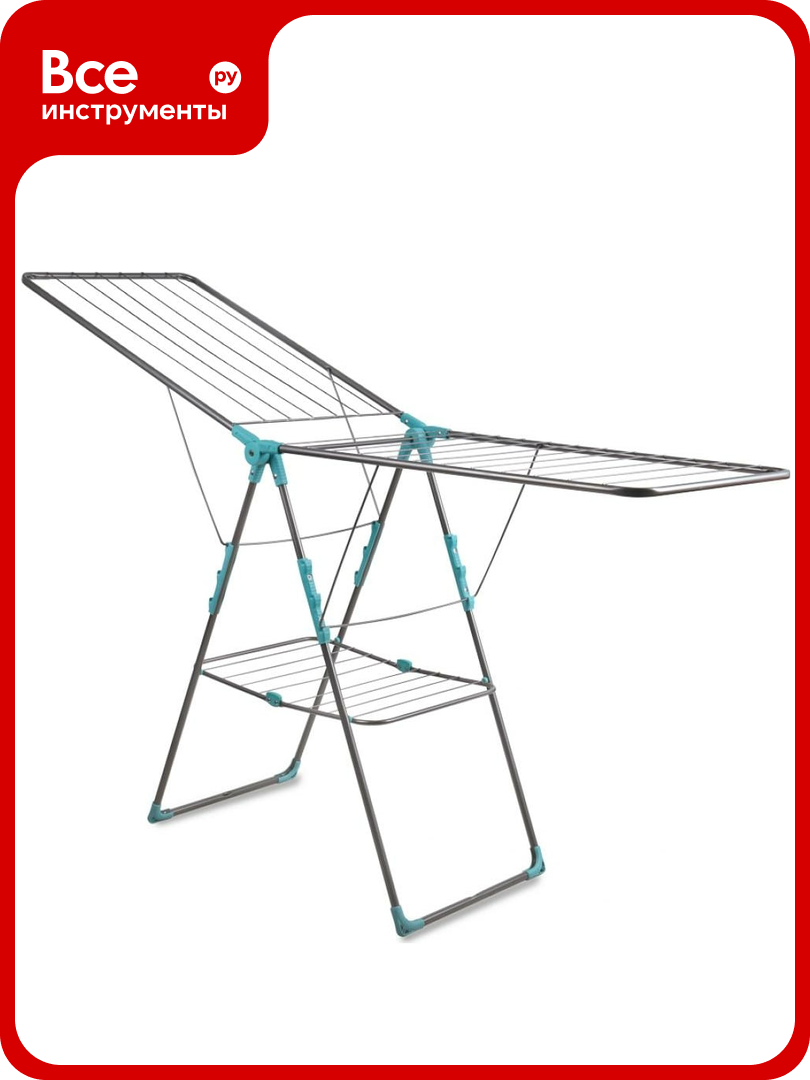 Напольная сушилка Nika 21 м СБ8П/С серебро НИКА-СБ8П/серебро, для сушки вещей, металлический, серый