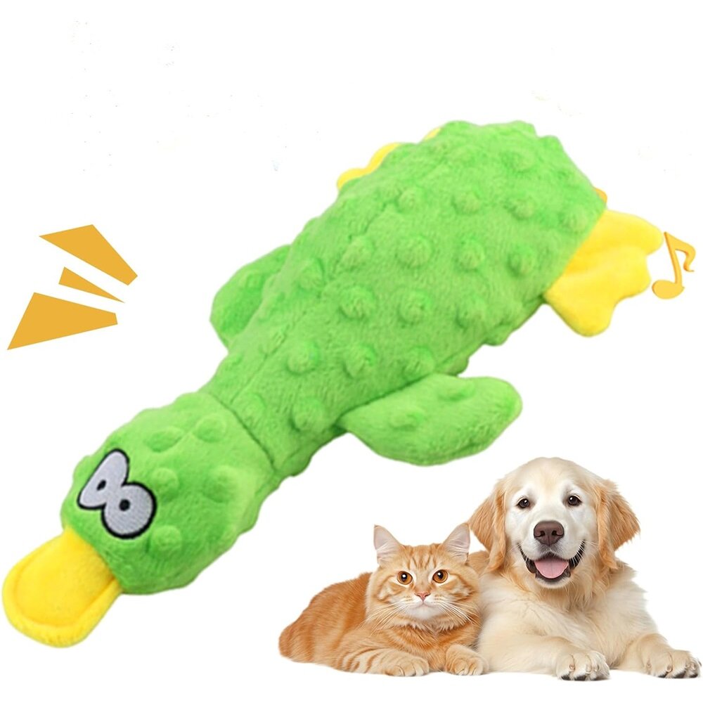 Прочная жевательная игрушка-утка антистресс для собак, плюшевая утка для щенков и агрессивных грызунов в помещении