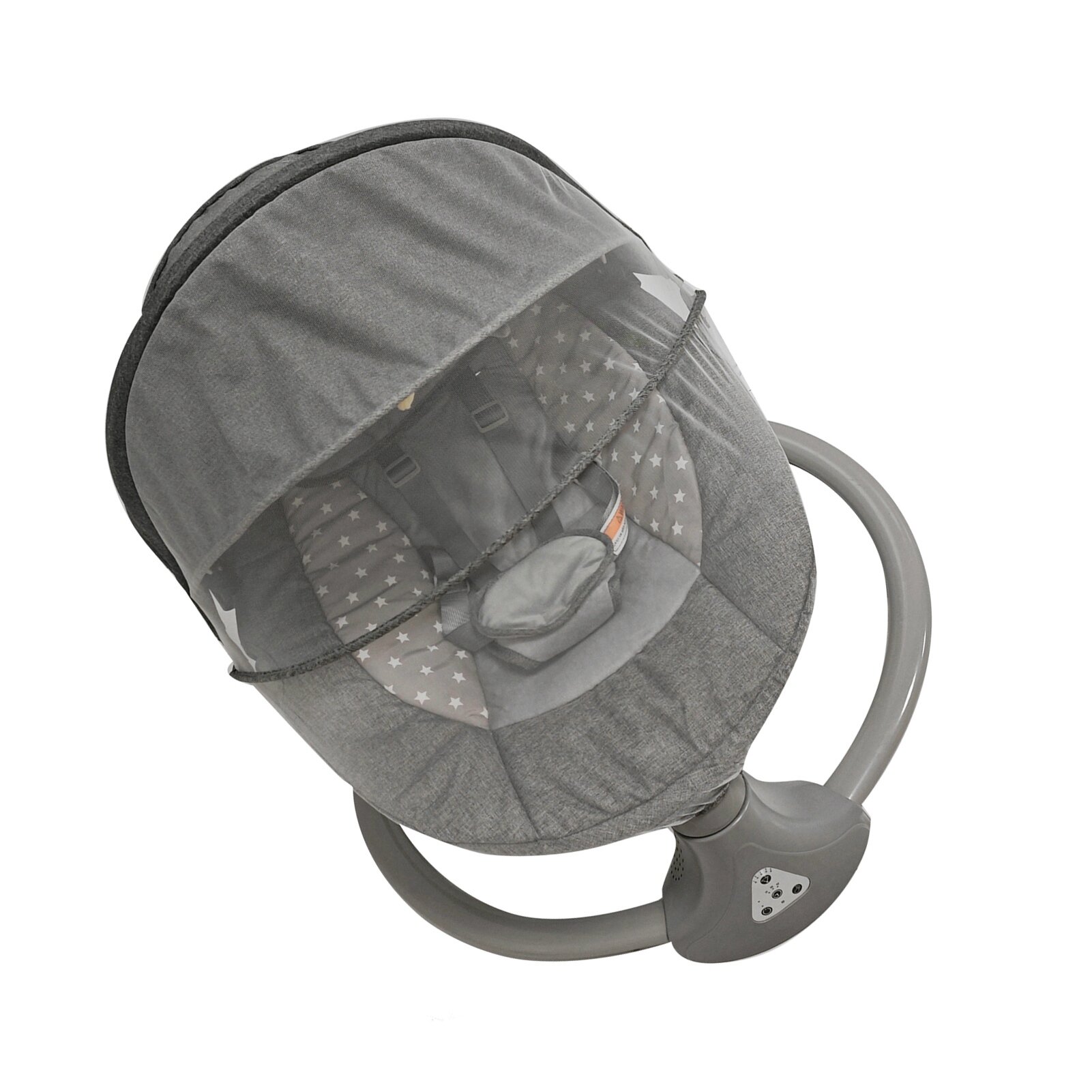 Электрическое детское кресло-качалка с 5 скоростями, 3 таймерами, 12 световыми эффектами и музыкой, Bluetooth, для дома, дома и на улице.