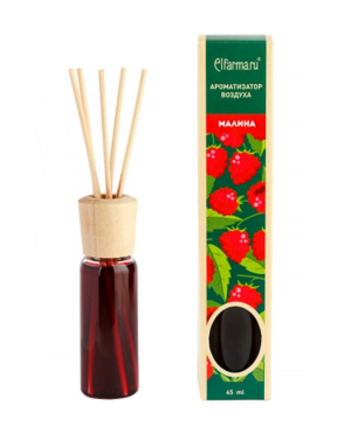 Ароматизатор воздуха тростниковый малина, Эльфарма, 45 мл.