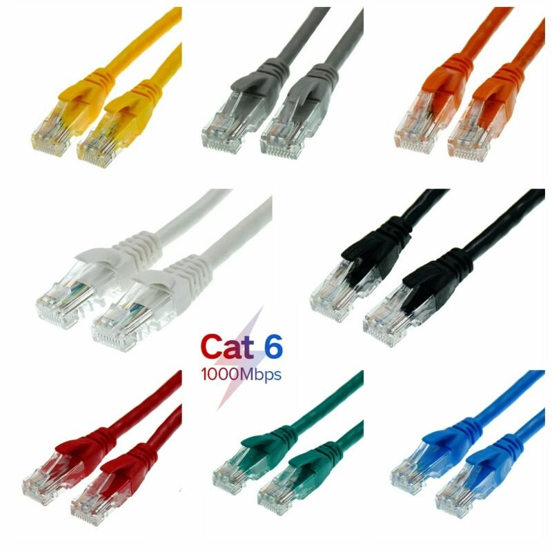 Короткий кабель CAT6 RJ45, кабель CAT 6, CAT6e, cat5a, UTP, сетевой маршрутизатор Ethernet, удлинительный кабель, соединительный кабель LAN типа «папа-папа» RJ45, шнур