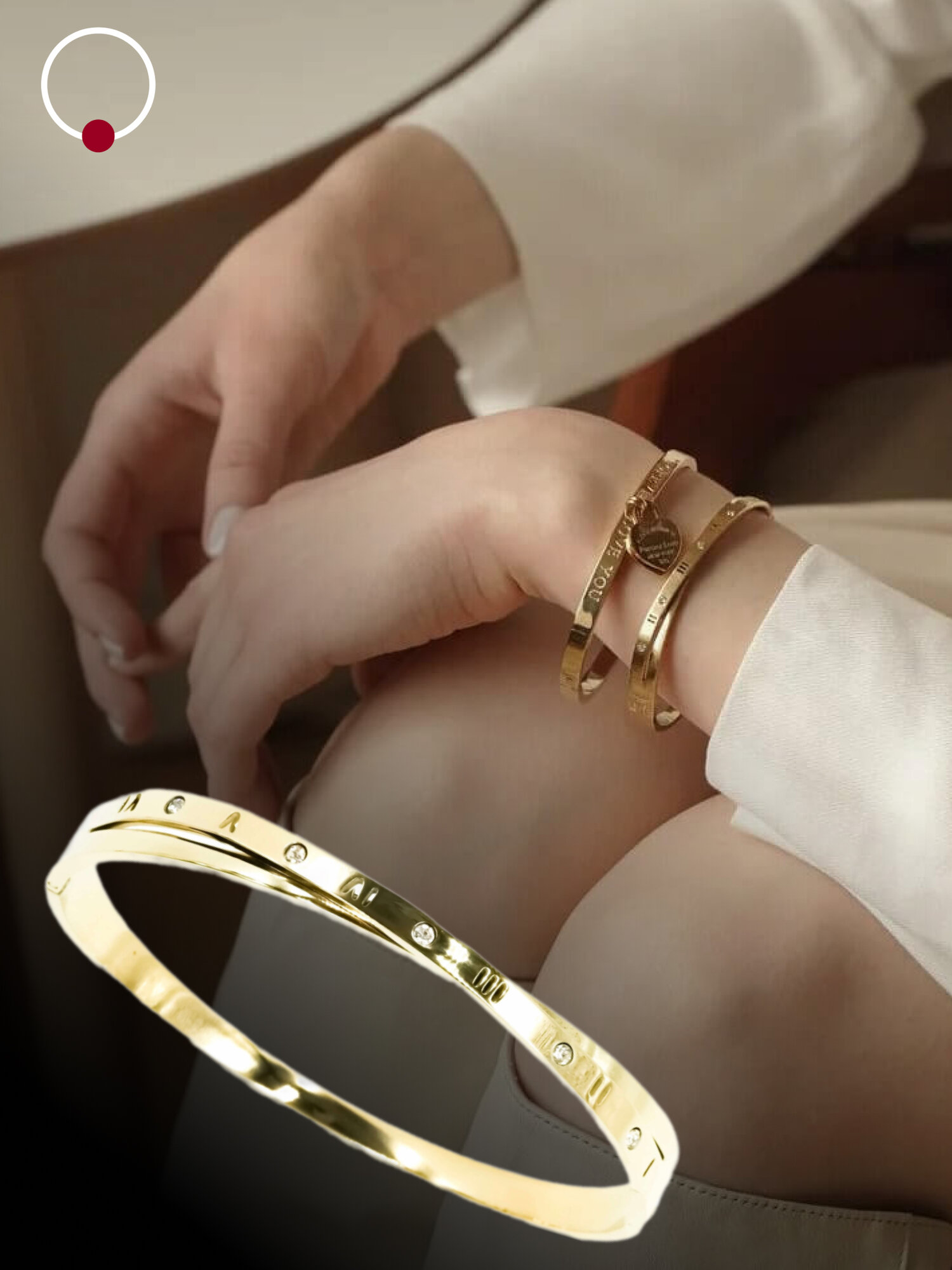 Жесткий браслет, кристалл