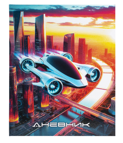 Дневник 1-4 класс 48л, твердый, глянцевая ламинация, с подсказом, Авто будущего