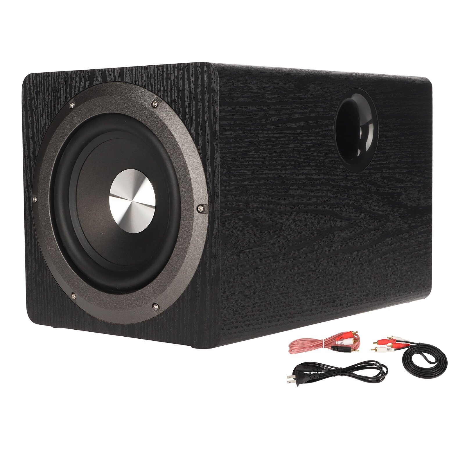 6.5 Inch Powered Subwoofer HiFi 100W High Power Deep Bass Turbocharged Subwoofer Black