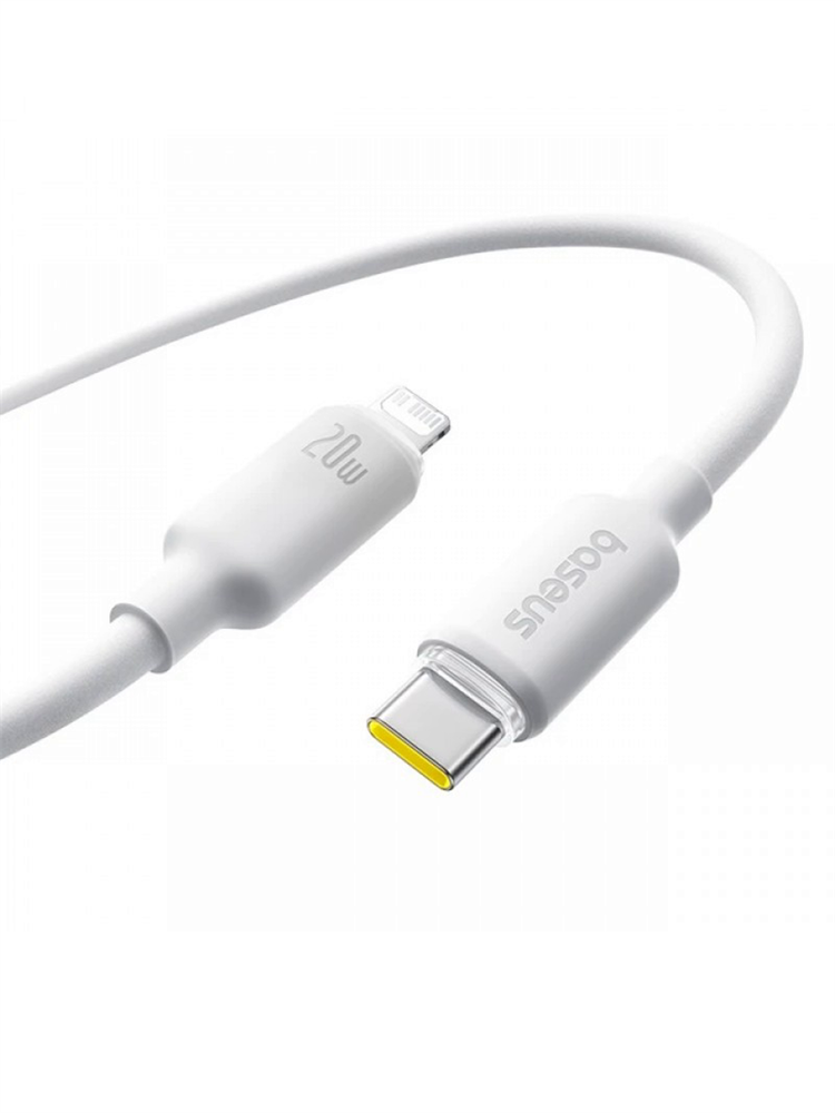Baseus Кабель Baseus Foamed Silicone Type-C - Lightning Fast Charging Data Cable 20W 2.4A (E0426A01) 1метр, белый