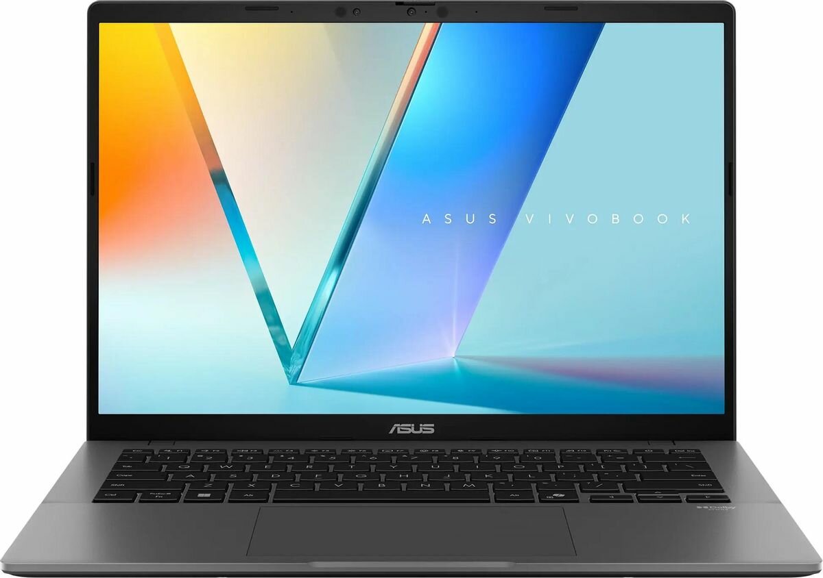 Ноутбук ASUS VivoBook S14 S3407QA-SF044W 14", OLED, Qualcomm Snapdragon X X1-26-100 2.97ГГц, 8-ядерный, 16ГБ LPDDR5x, 1ТБ SSD, Qualcomm Adreno, Windows 11 Home, серый 90NB16B2-M004B0