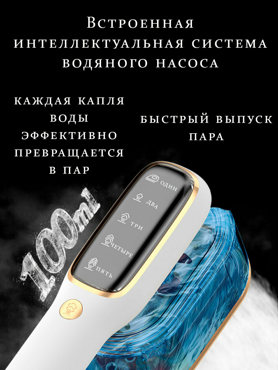 Отпариватель ручной для одежды вертикальный, паровой мини утюг, дорожный парогенератор