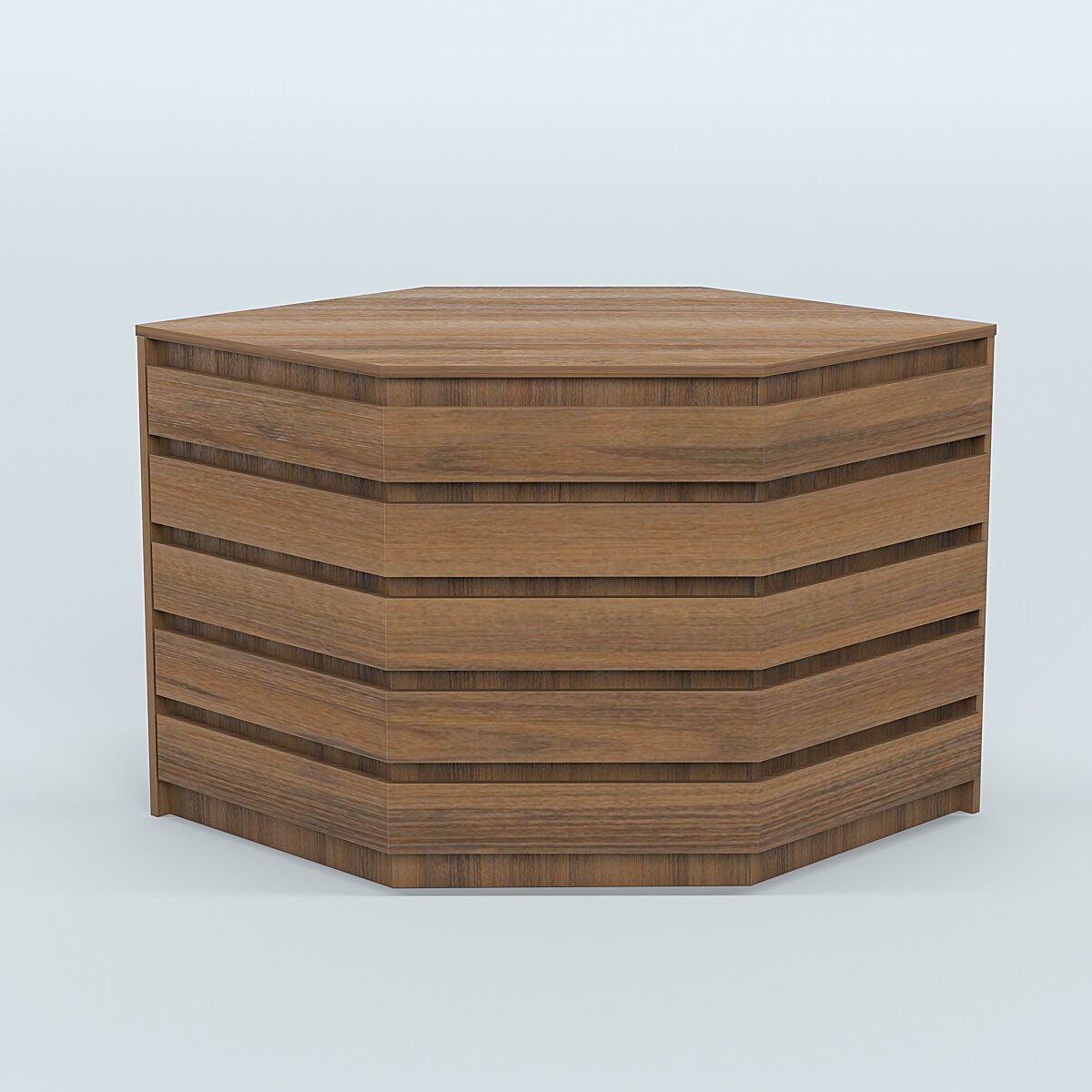 Стол-ресепшен серии прайм №3А угловой, Орех