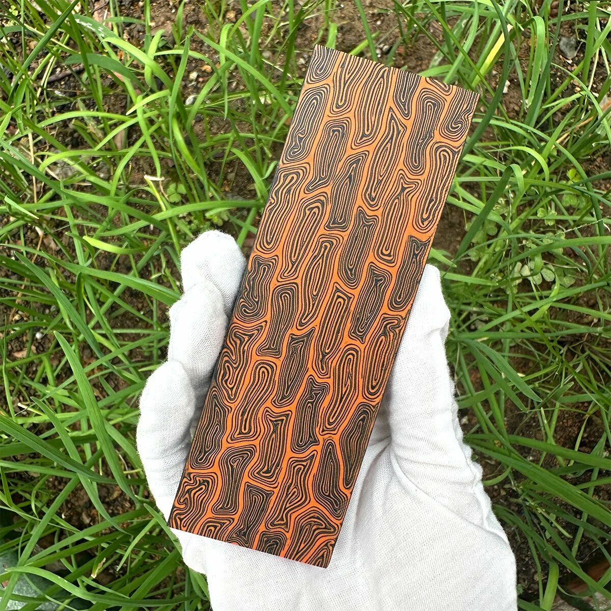 TYSEEK G10DM726 Композитный материал для рукоятки ножа 2 шт. 130x45x8mm, 2pieces Orange