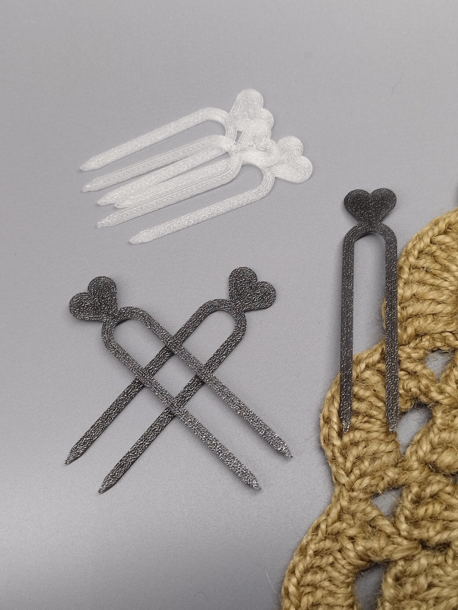 Фиксатор , зажим для растений, шпилька для растений вилки, пластик 45 мм (50 шт) черный/прозрачный