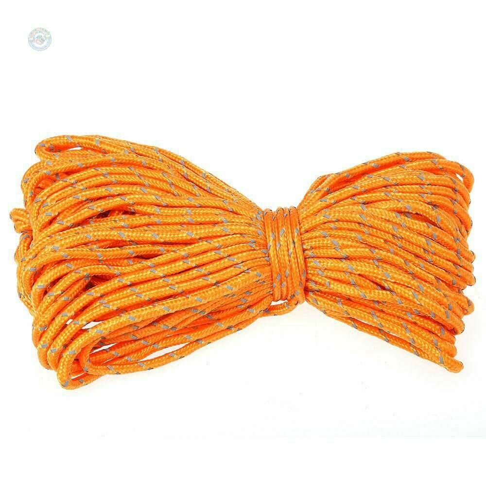 20-метровый светоотражающий трос для палатки и кемпинга, прочный и видимый в темноте, армированный полипропиленовый шнур для тентов и навесов, выбор цветов