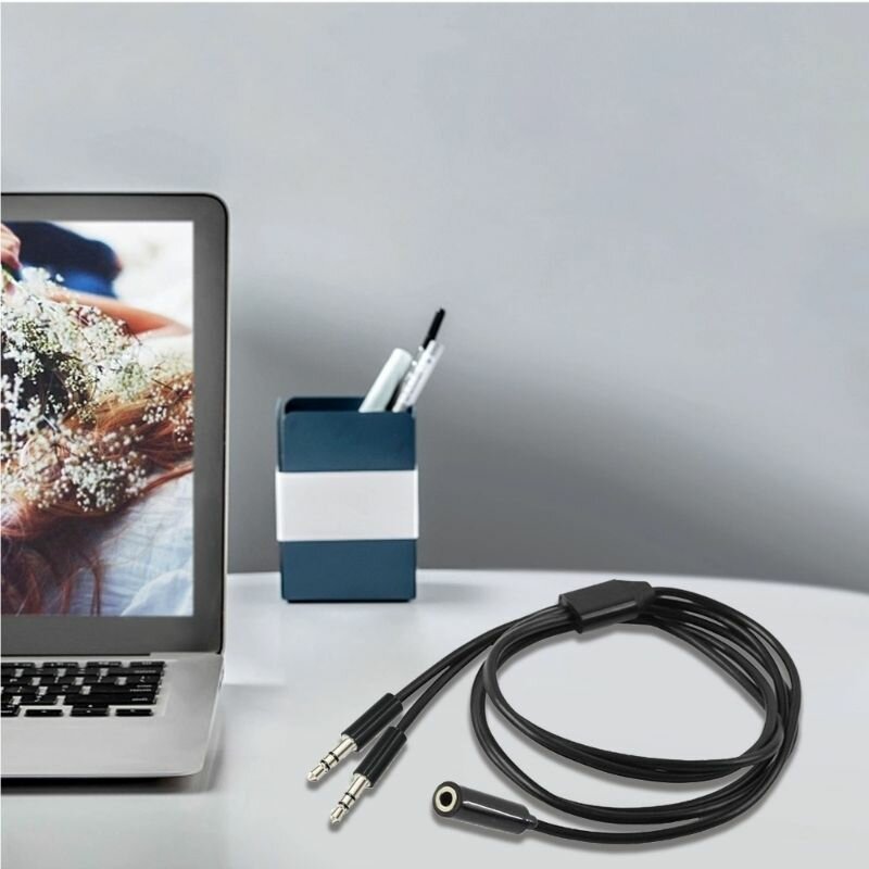 Аудиокабели 3,5 мм с одним гнездом и двумя штекерами