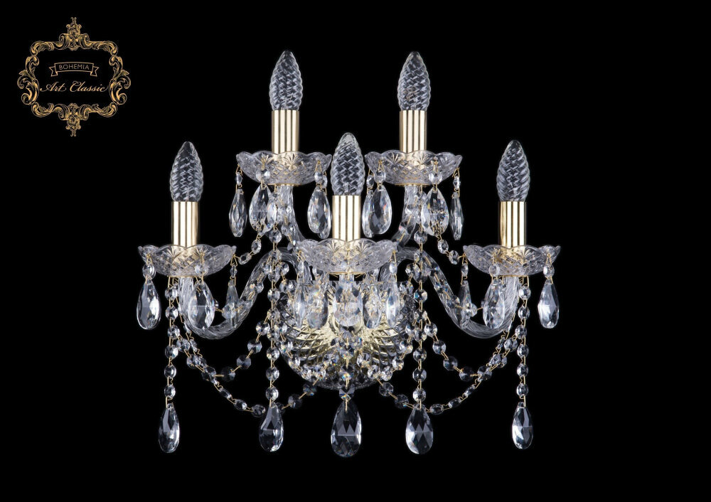 Бра, настенный светильник Art Classic 10.12 10.12.3+2.165. Gd. Sp, E14, IP20, Классический, Барокко