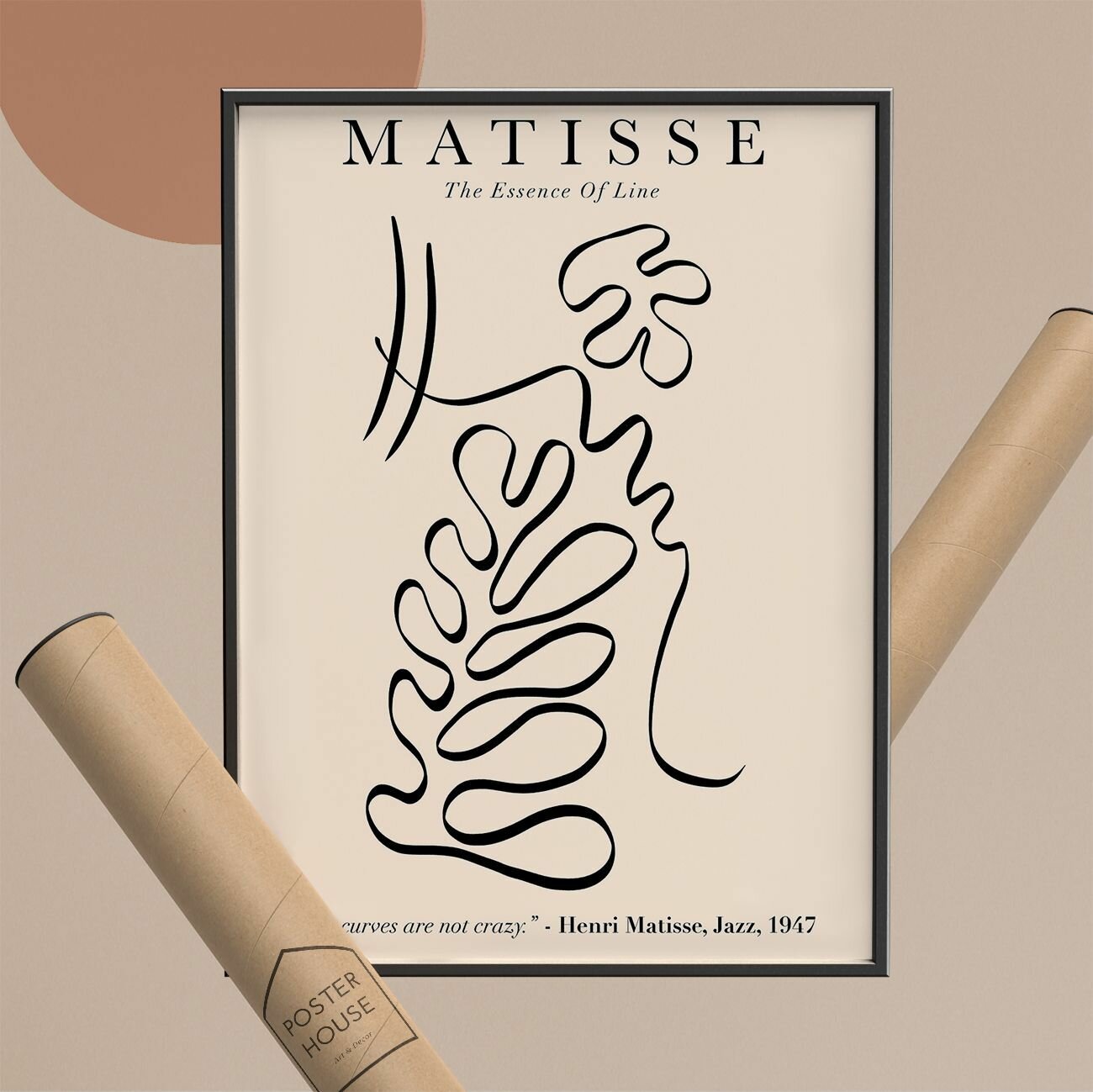 Постер Матисс, минимализм 60х80 см без рамы/ Стильный плакат для интерьера, в подарок