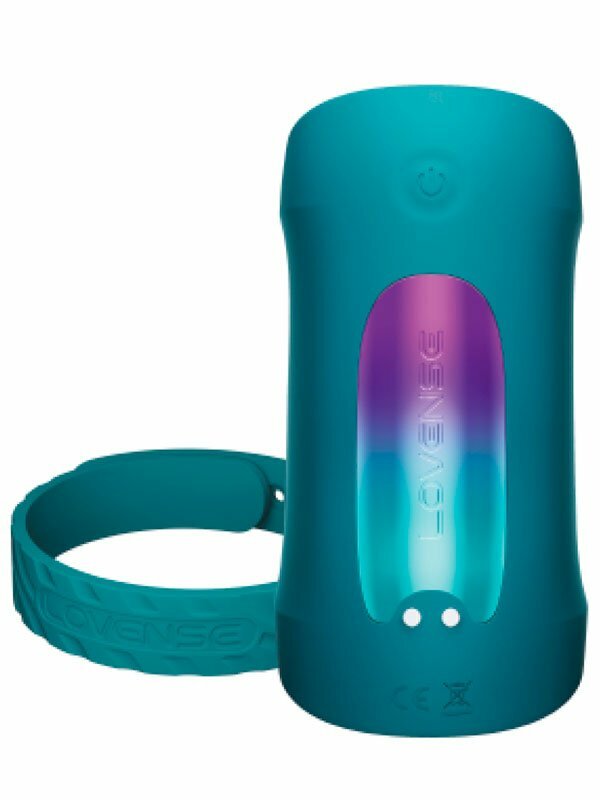 Мастурбатор нереалистичный LOVENSE Gush 2, силикон, бирюзовый