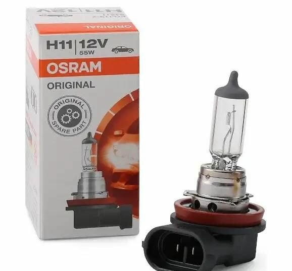 Лампа накаливания OSRAM H11 PGJ19-2 12V 55W, фара дальнего света, основная (64211)