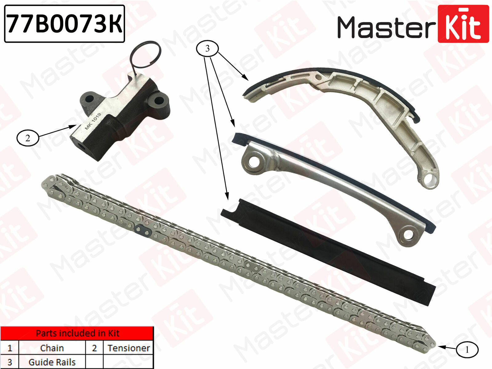 Комплект Цепи Грм Nissan Navara 2.5 D Yd25Ddti 00-05 (Без Звездочек)(Masterkit 77B0073K) — фото 1