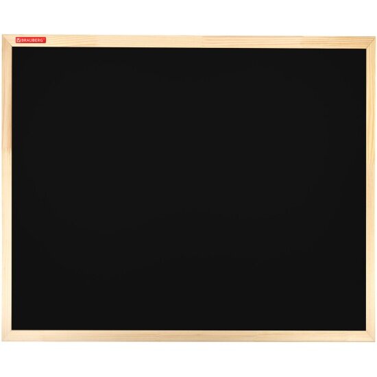 Доска для мела магнитная Brauberg 50х70 см, черная, деревянная рамка, "Wood", 238803