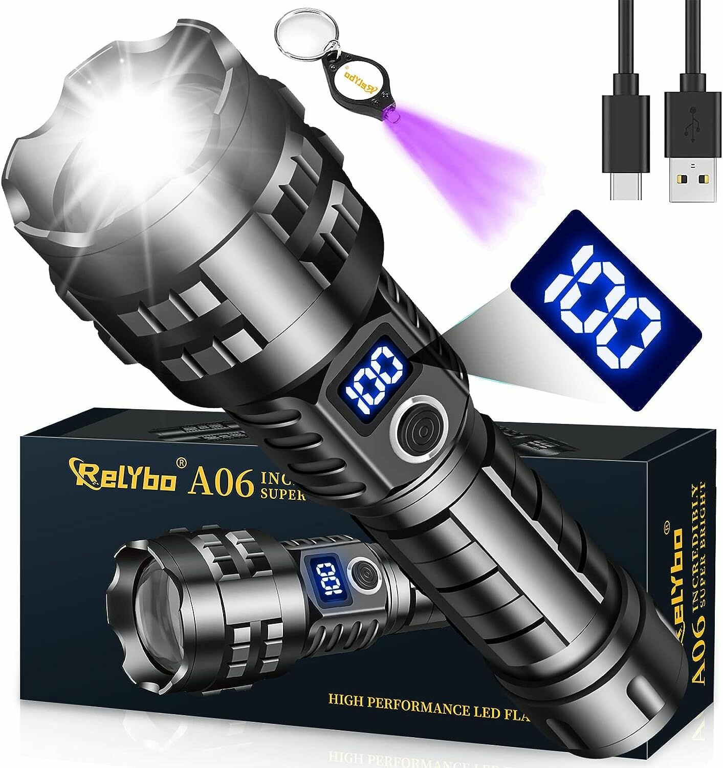 Супер яркий светодиодный мощный фонарик, подарки для кемпинга и пешего туризма, мощные средства аварийного освещения