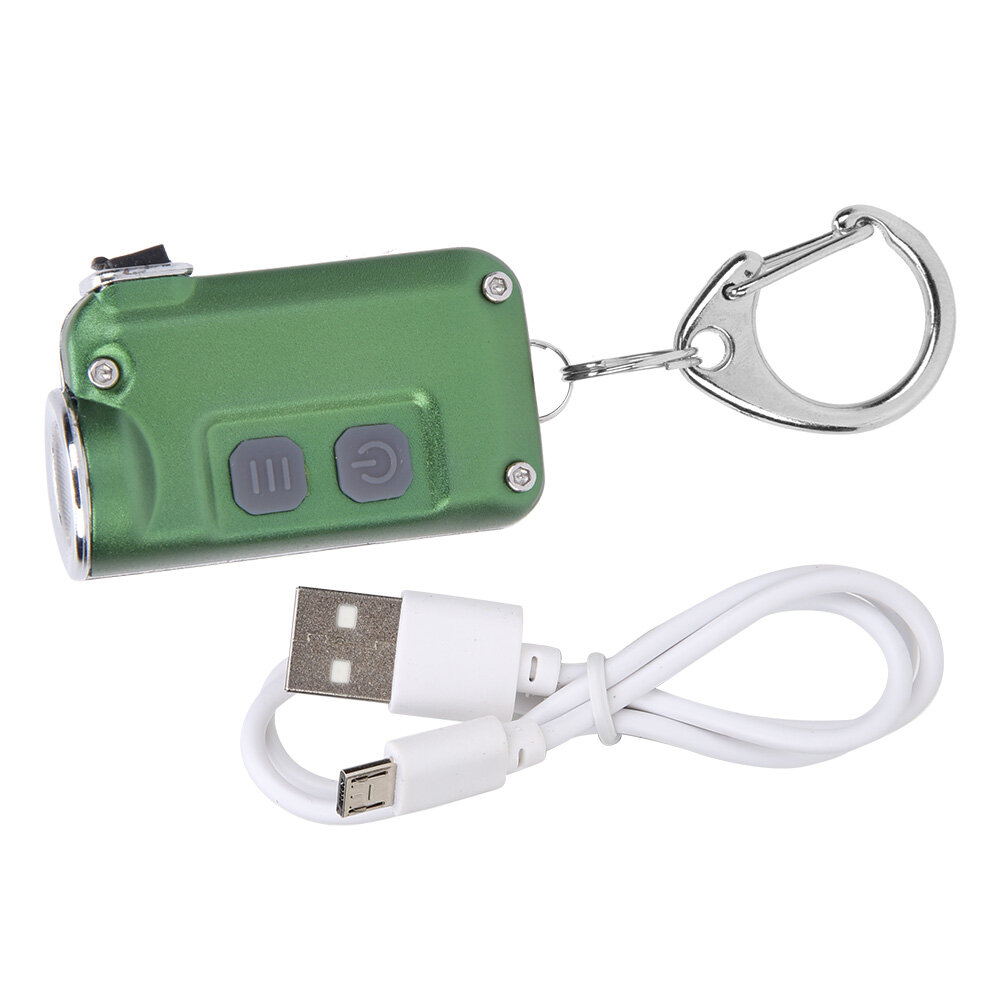 Мини светодиодный фонарик-брелок с двумя переключателями и 4 уровнями освещения, компактный портативный фонарь для кемпинга, походов и использования в чрезвычайных ситуациях