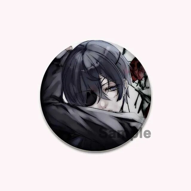 32/44/58 мм аниме значки черного Батлера броши для шляпы заколки на лацкан мягкая пуговица булавка украшение подарки