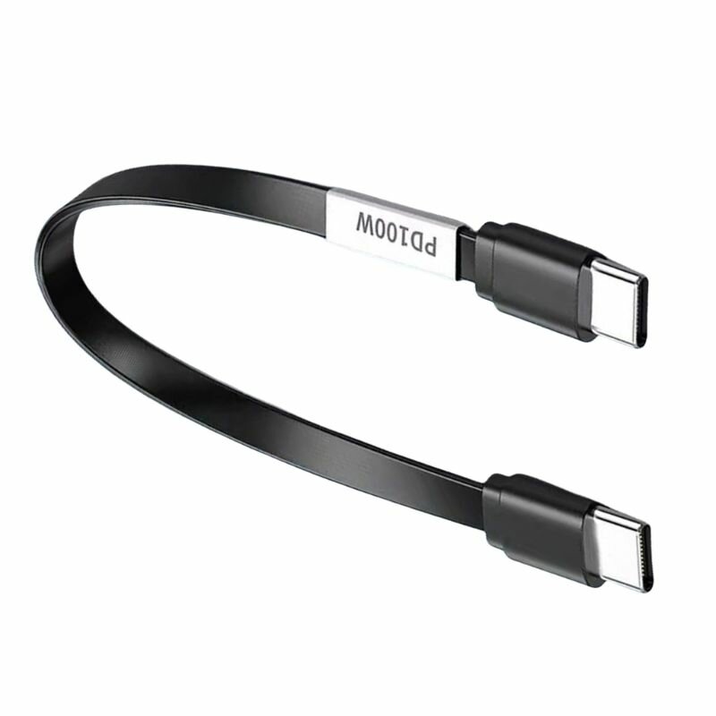 Быстрая зарядка 100 Вт поддерживает ноутбук и мобильный телефон Type C, кабель для передачи данных-10 см