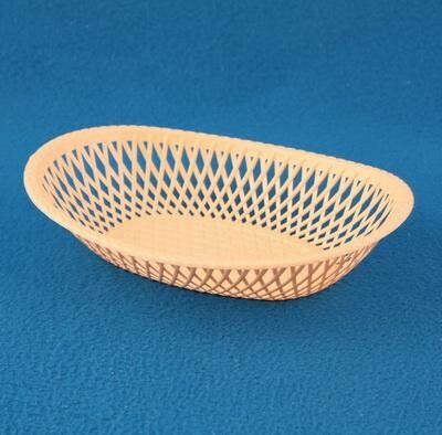 Сухарница "Икеа", бежевая, пластик, овальная, для посудомойки, 20х14х4 см