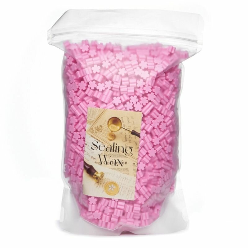 1 упаковка по 500 г с частицами воска для запечатывания огненной краской в форме цветка вишни-10 глициний