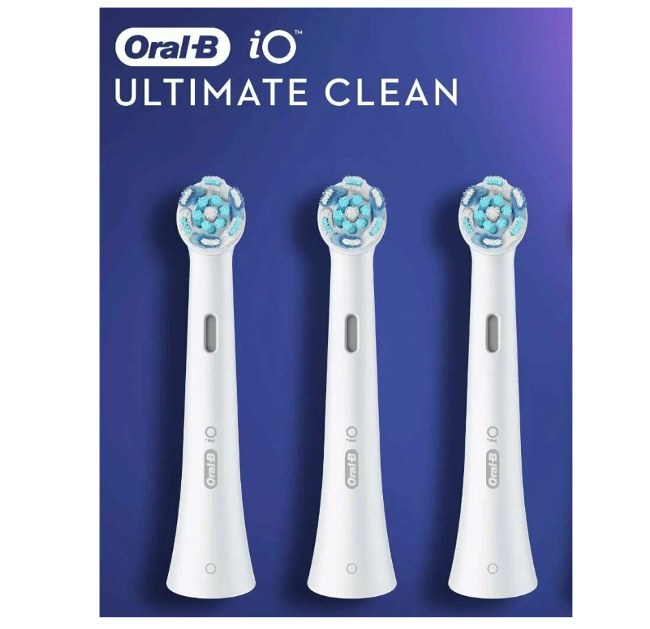 Набор насадок для ирригатора и зубной щетки Oral-B IO Ultimate Clean, 3 штуки, белый (iO RB CW-3)