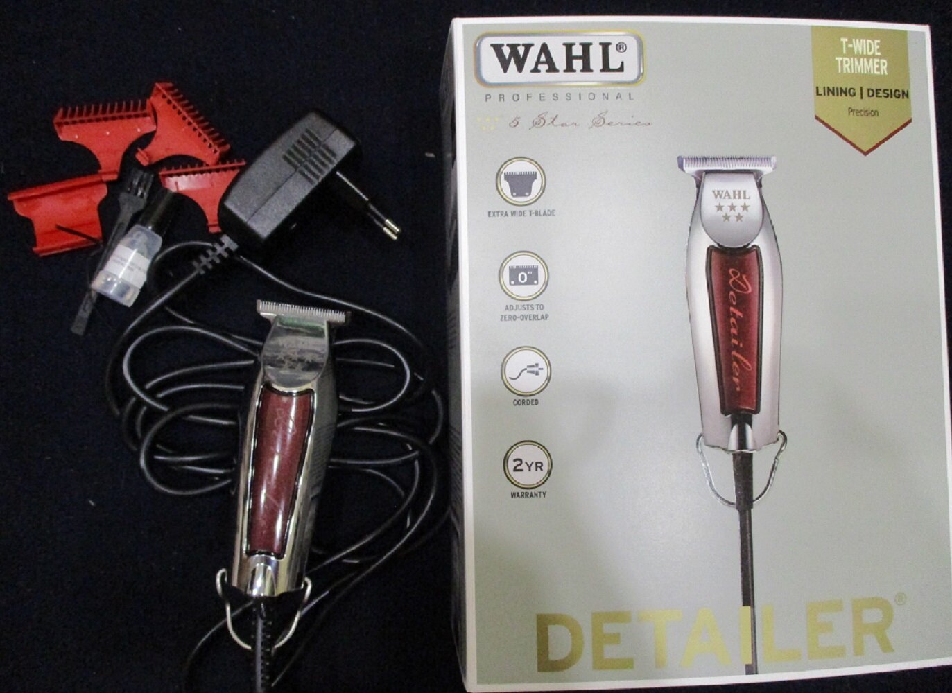 Профессиональный триммер Wahl 5-Star Detailer, серый/бордовый