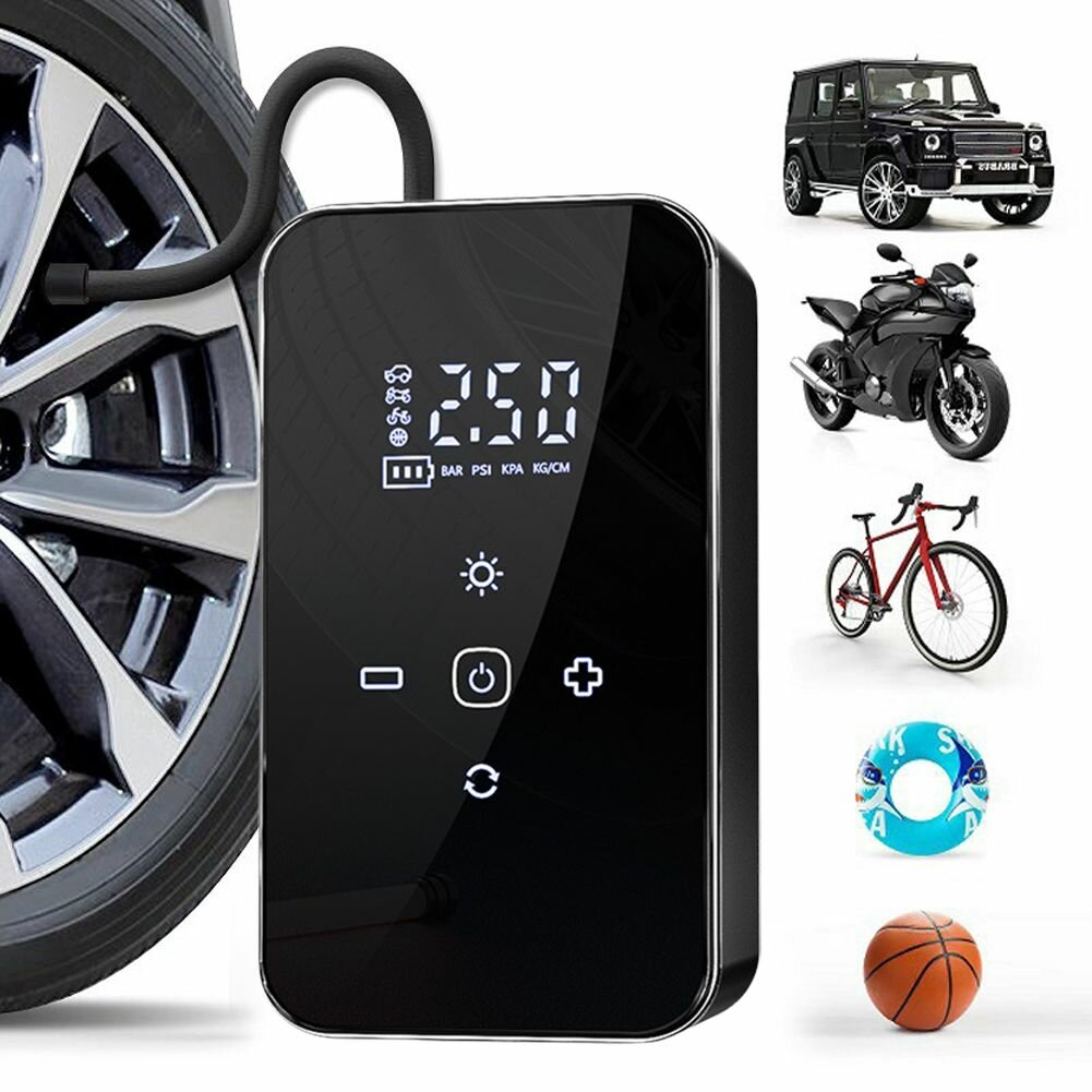 Беспроводной насос для накачки шин, Портативный воздушный компрессор 140 фунтов на квадратный дюйм, Беспроводной воздушный насос