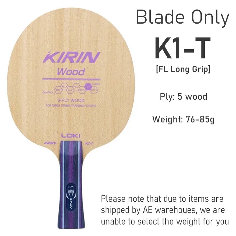 Настольный теннис LOKI K1-T, 5-слойная, FL Long Grip