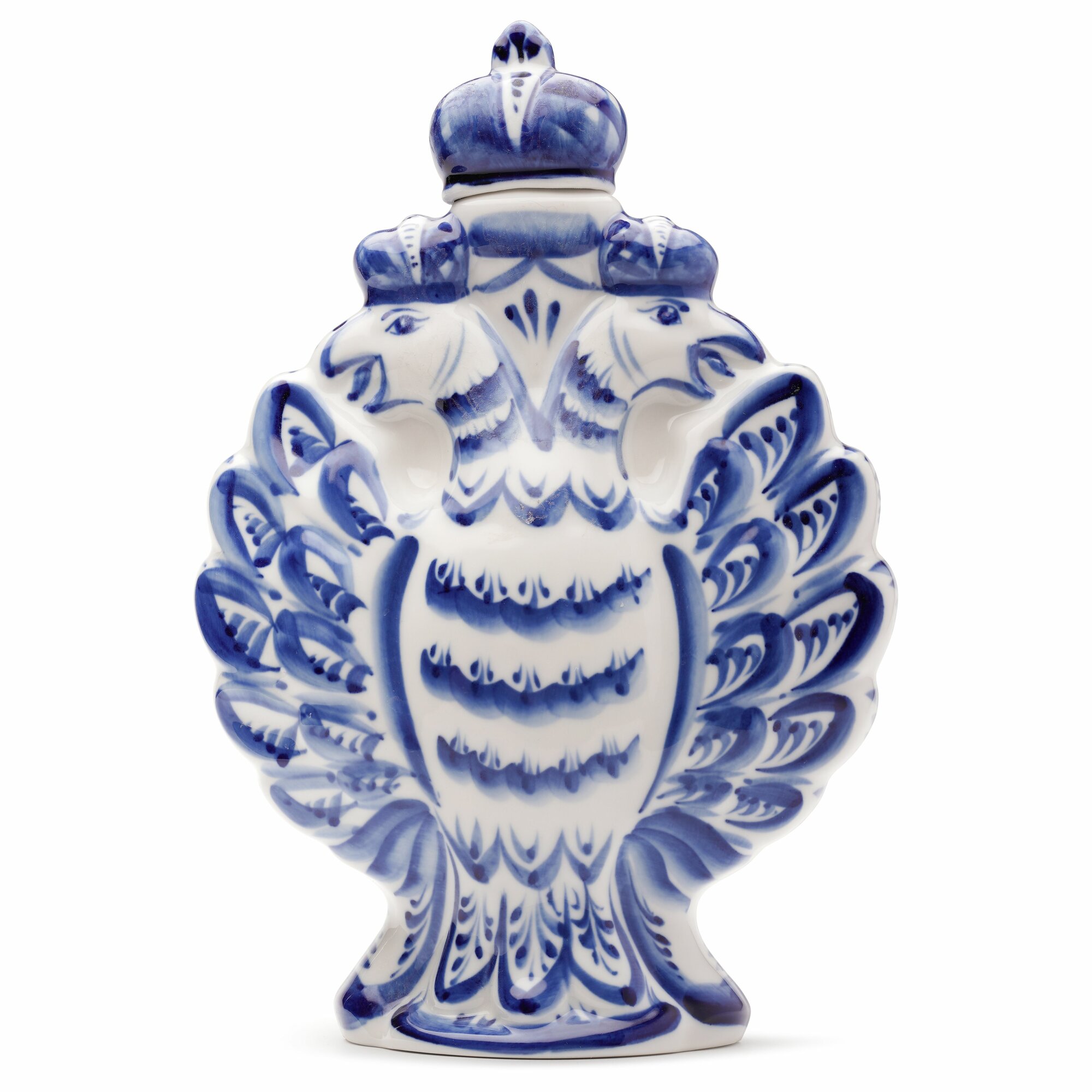 Графин. Объединение "гжель". Штоф "Орел" h-240мм, v-850мл, фарфор