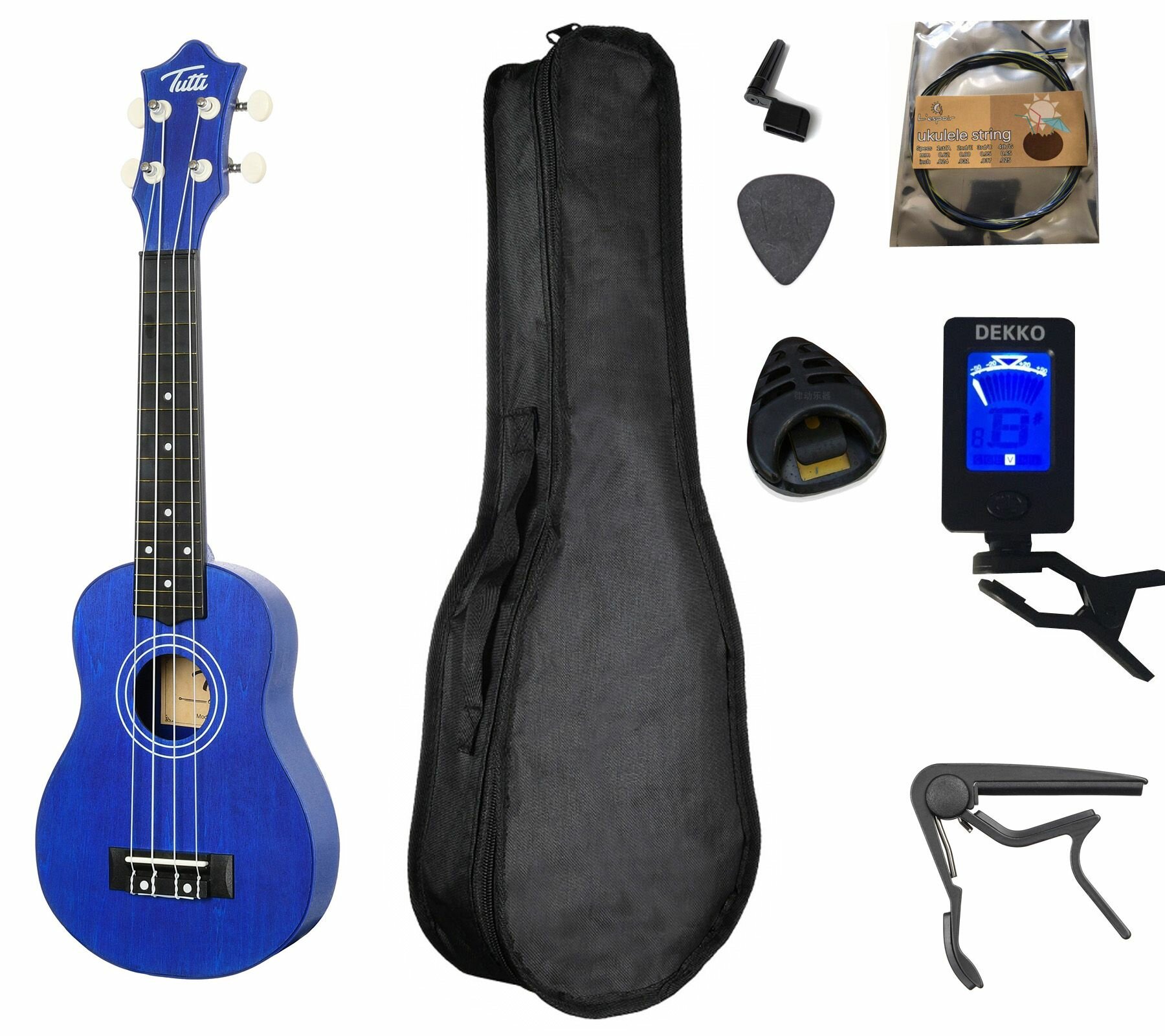 TUTTI JR-10 PACK ULM ультрамариновый - Набор: укулеле с аксессуарами