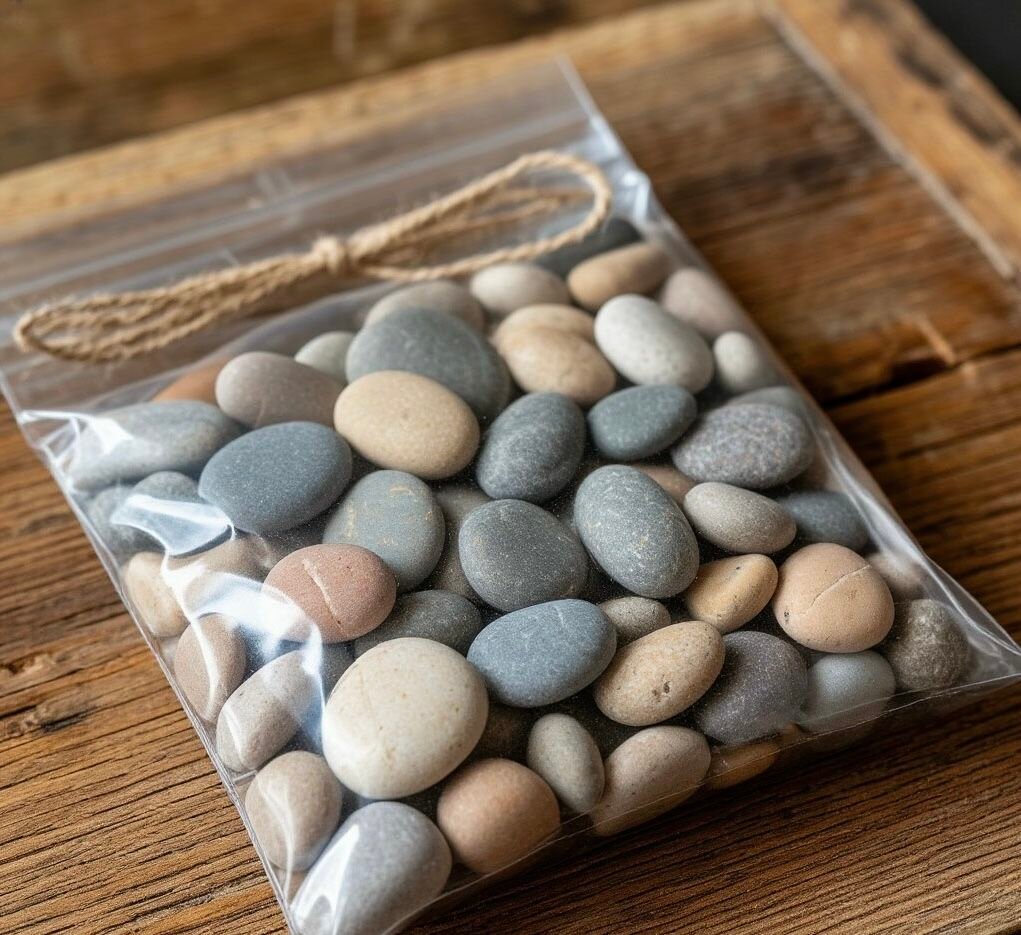 Галька речная Изумруд 10 кг фракция (20-70)